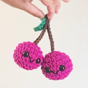 Cherries Plush | Stuffed Decoration Plushie Toy | 5 Inches | Handmade ...