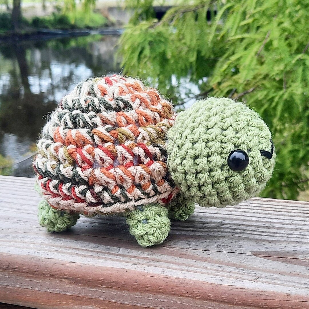 Turtle Plush | Stuffed Plushie Toy | 5 Inches | Handmade Crocheted ...