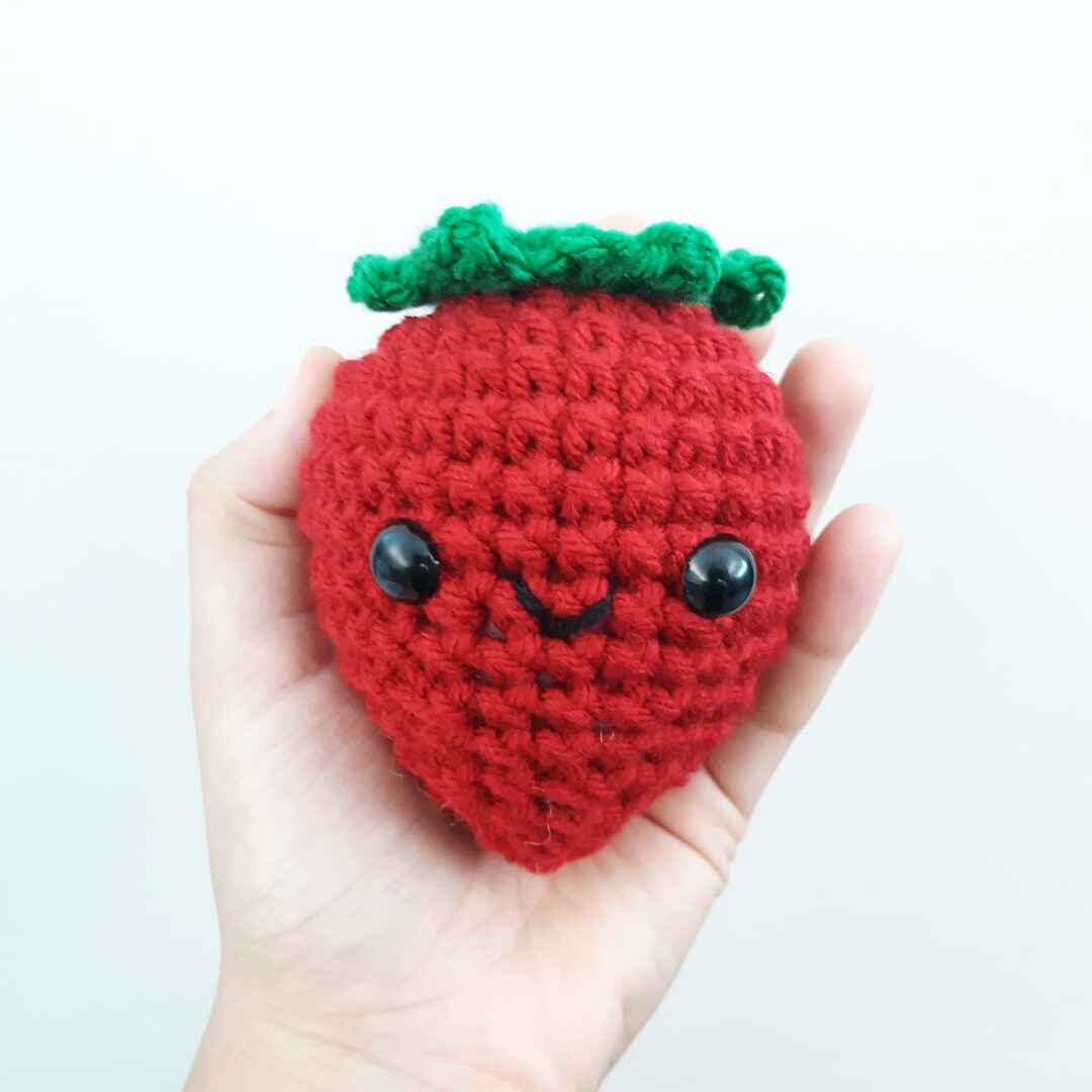 Strawberry Plush | Stuffed Decoration Plushie Toy | 4 Inches | Handmade ...