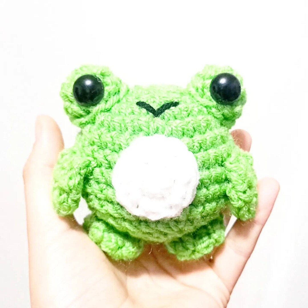 Baby Froggy Plush Stuffed Decoration Plushie Small 3 Inches Handmade ...