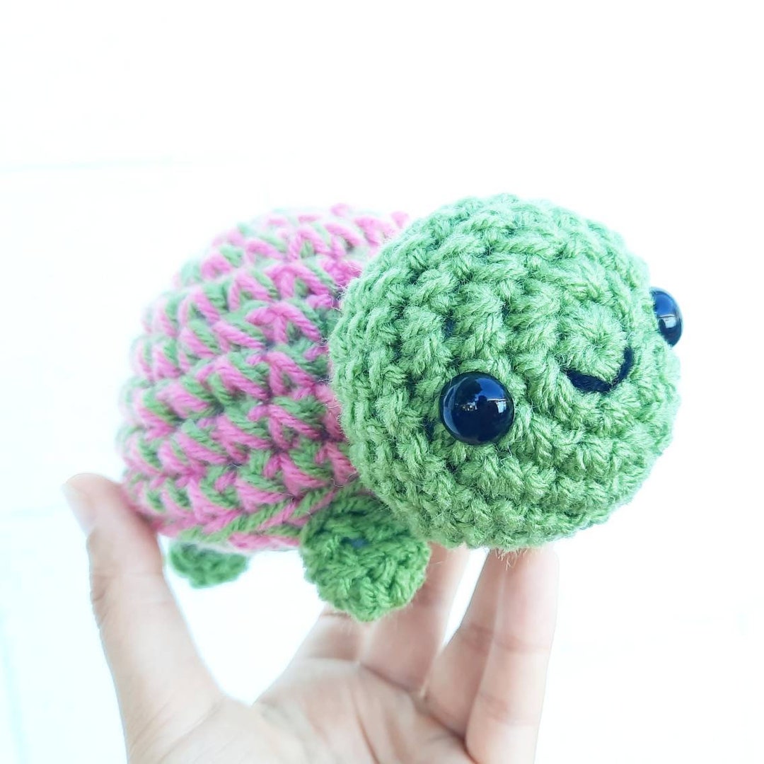 Turtle Plush | Stuffed Plushie Toy | 5 Inches | Handmade Crocheted ...