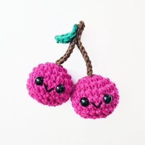 Cherries Plush | Stuffed Decoration Plushie Toy | 5 Inches | Handmade ...