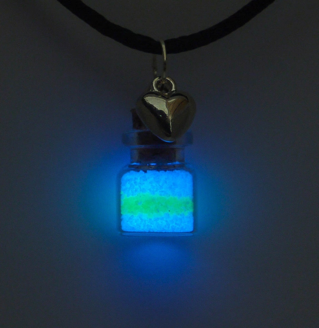 Glowing Mana Potion Necklace: Green & Blue Elixir Vial, Cosplay Larp - Etsy