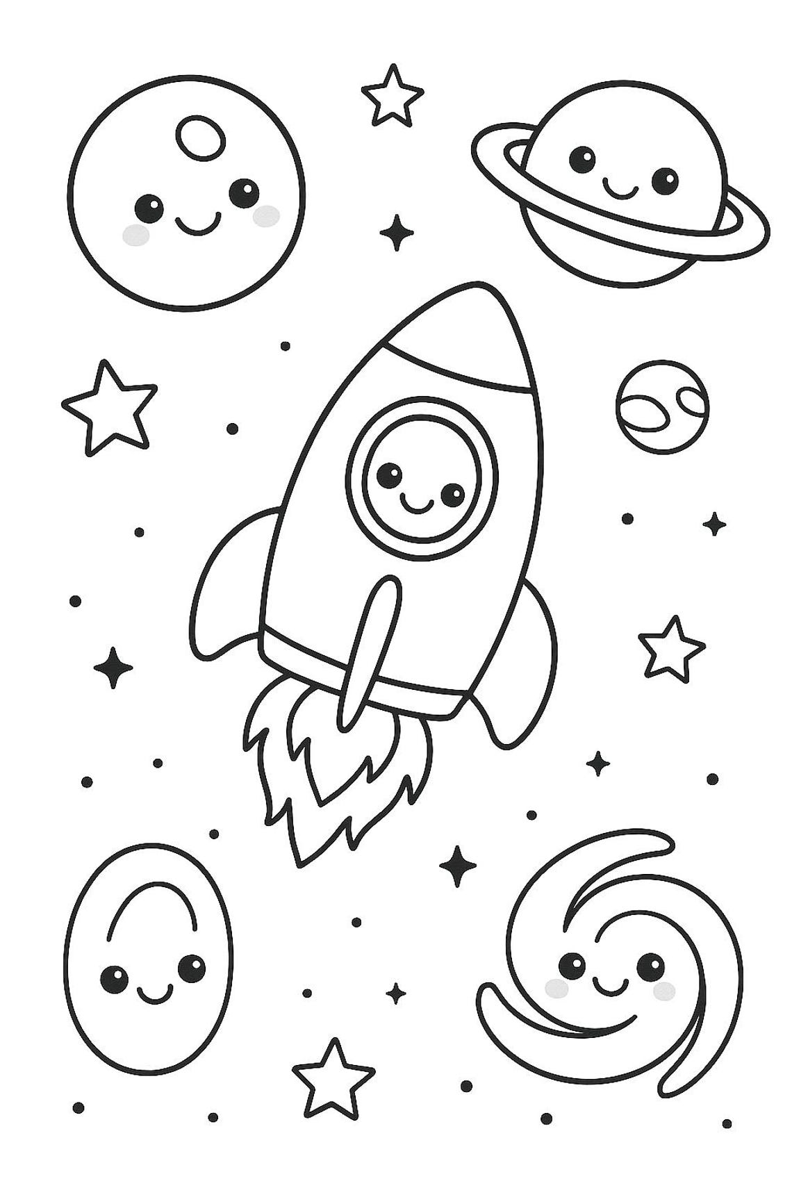 Space Coloring Book for Kids | Printable Outer Space Coloring Pages ...