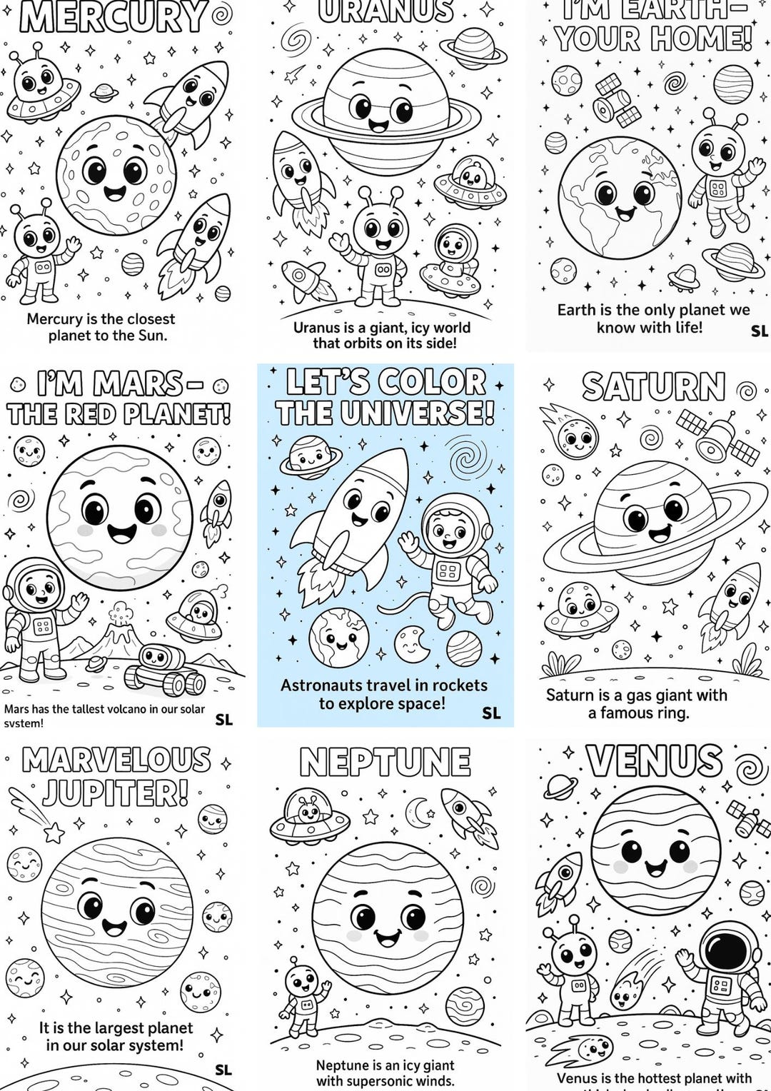 Let’s Color the Universe – Space Coloring Book for Kids | Printable ...