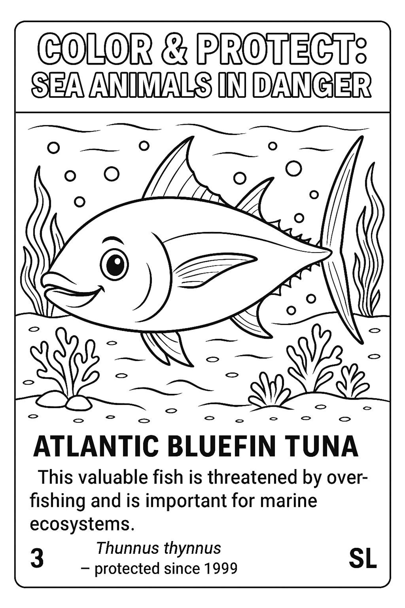 Color and Protect: Sea Animals in Danger – Educational Kids Coloring ...