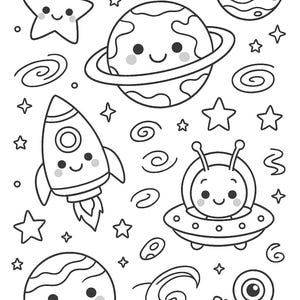 Space Coloring Book for Kids | Printable Outer Space Coloring Pages ...
