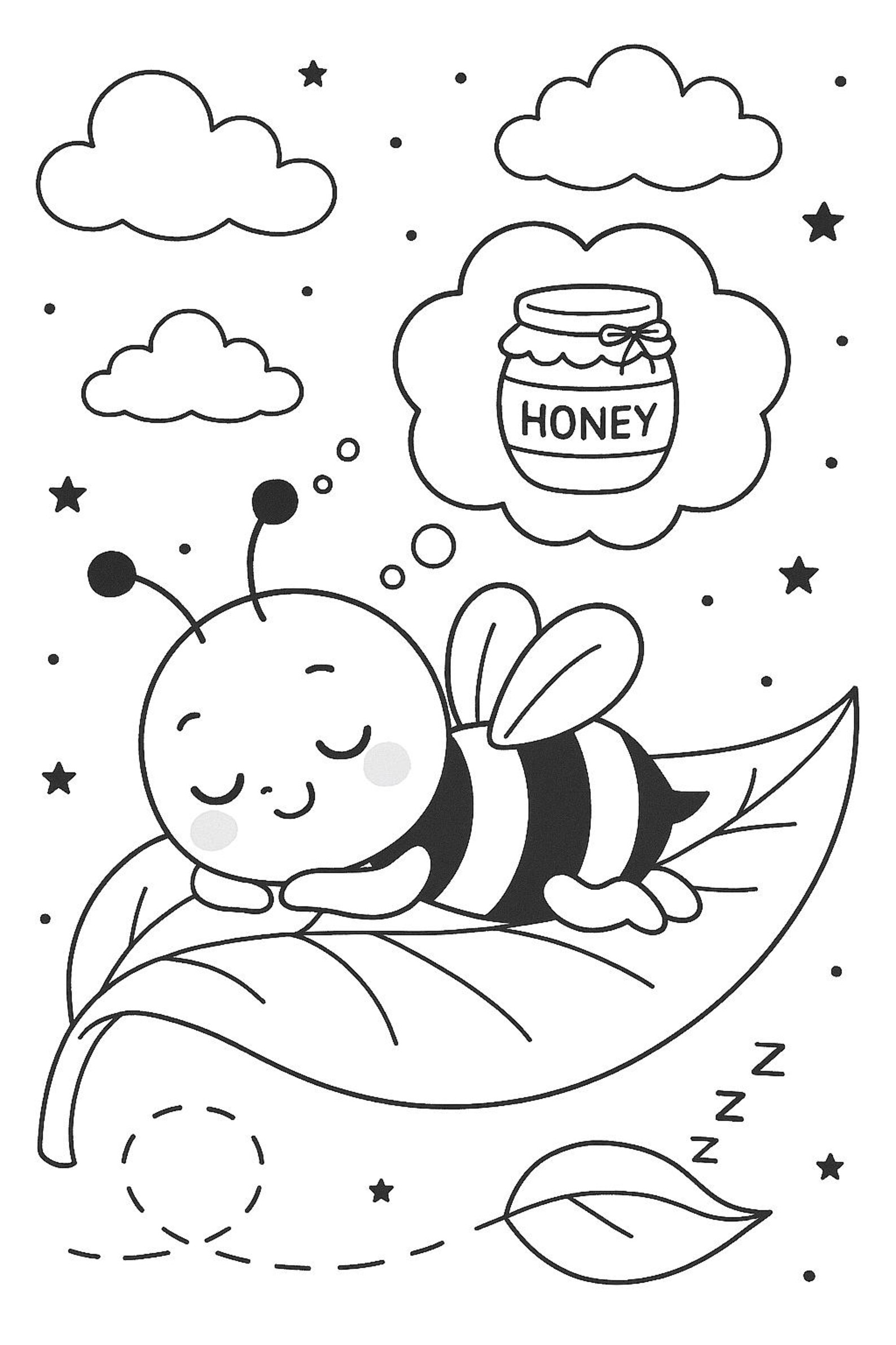 Bee Coloring Book for Kids | Printable Cute Bee Coloring Pages ...