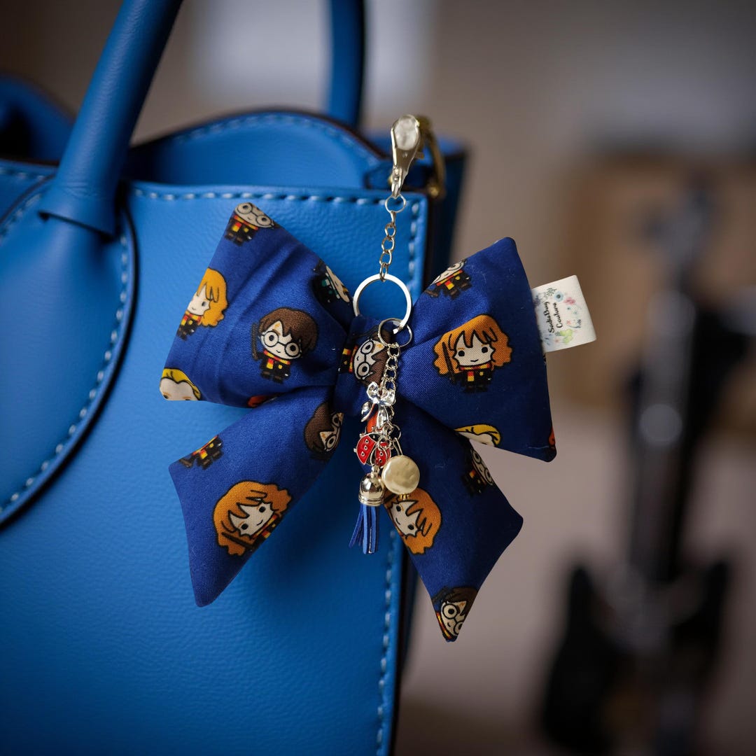 Harry Potter Inspired Fabric Bow Keychain: Magical Empowerment Charm ...