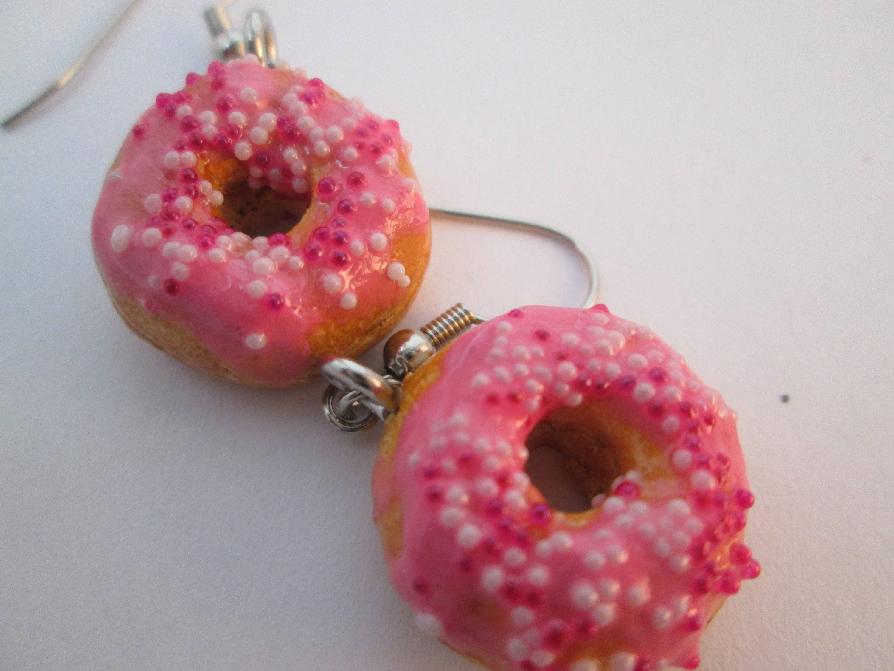 Miniature Food Jewelry Mini Donut Earrings Miniature Sweets - Etsy