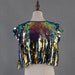 Holographic Sequin Tinsel Cape: Festival Party Wear - Etsy
