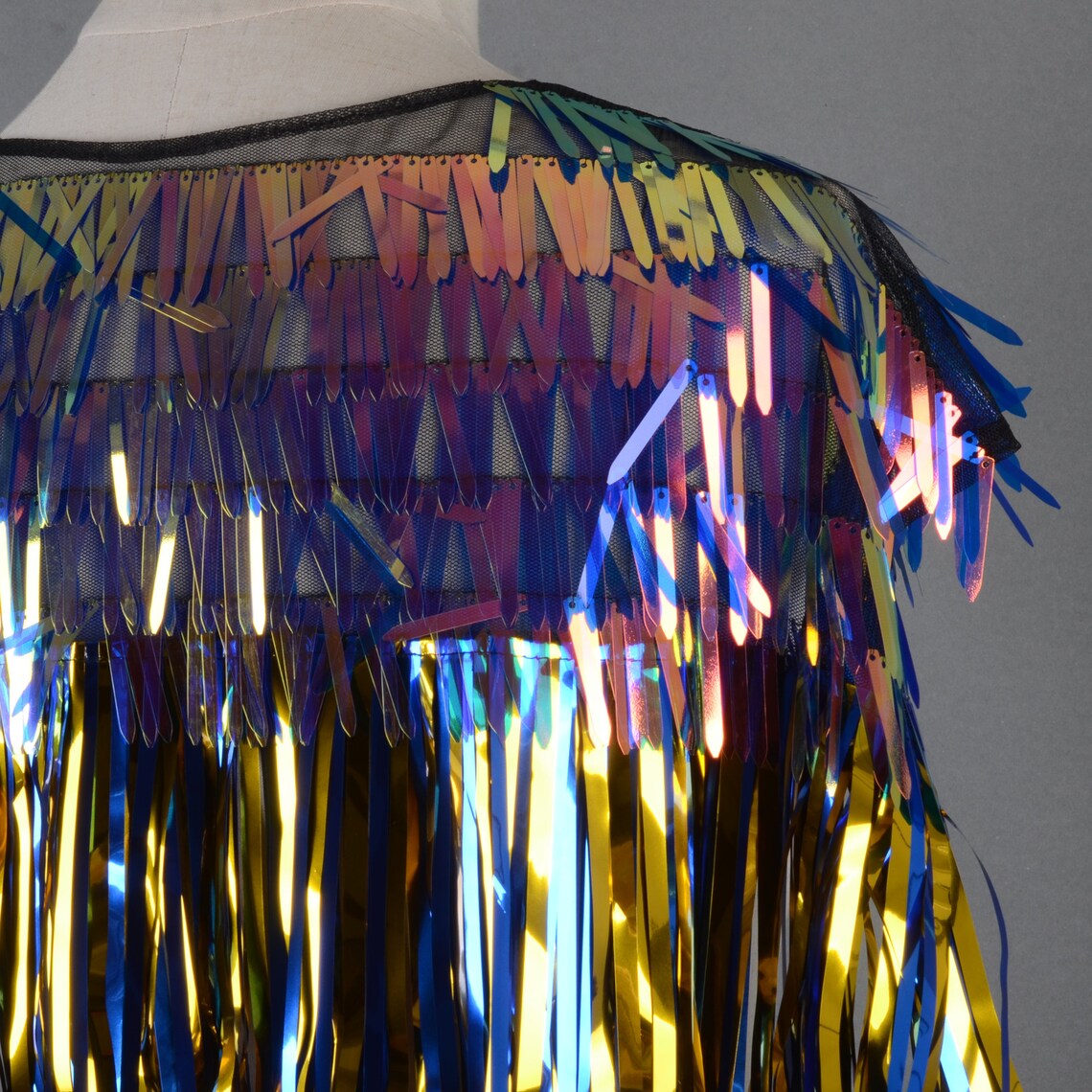 Holographic Sequin Tinsel Cape: Festival Party Bridal Cover-up - Etsy