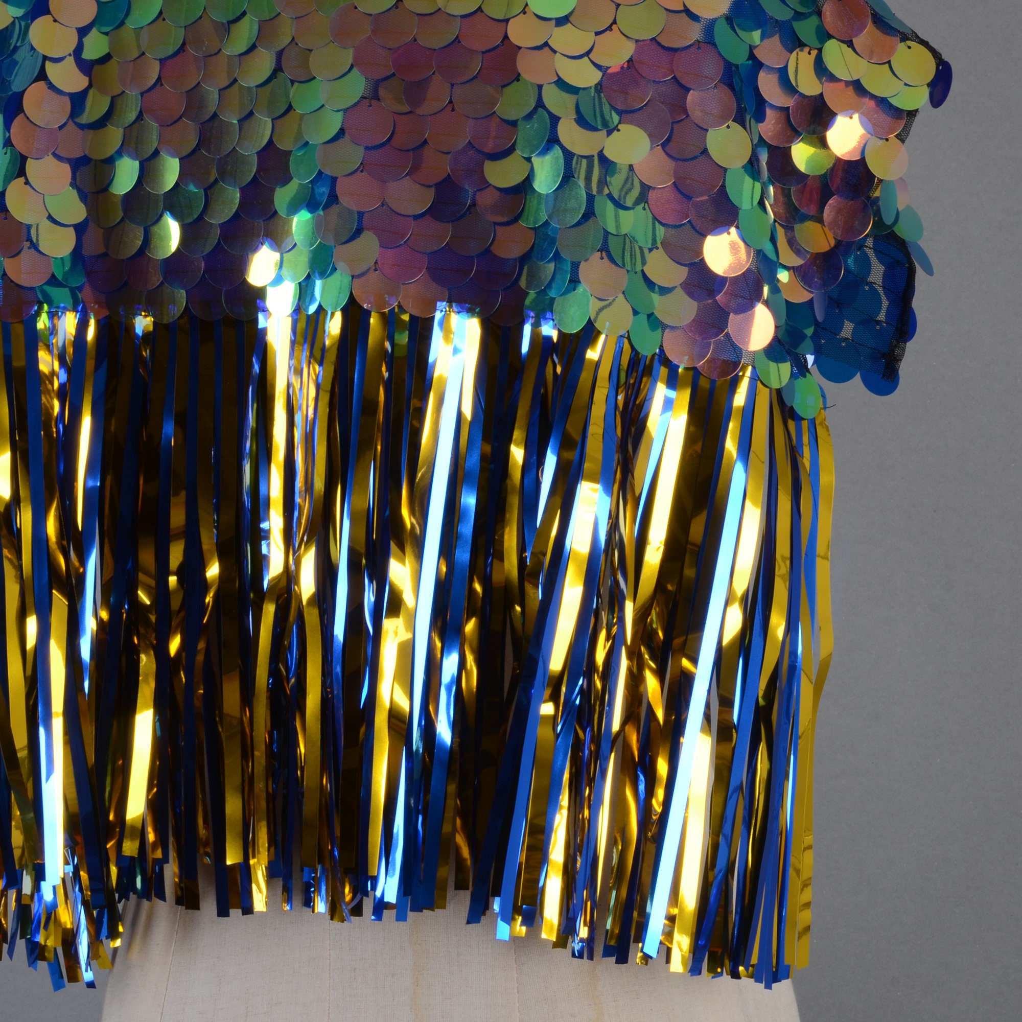 Holographic Sequin Tinsel Cape: Festival Party Wear - Etsy
