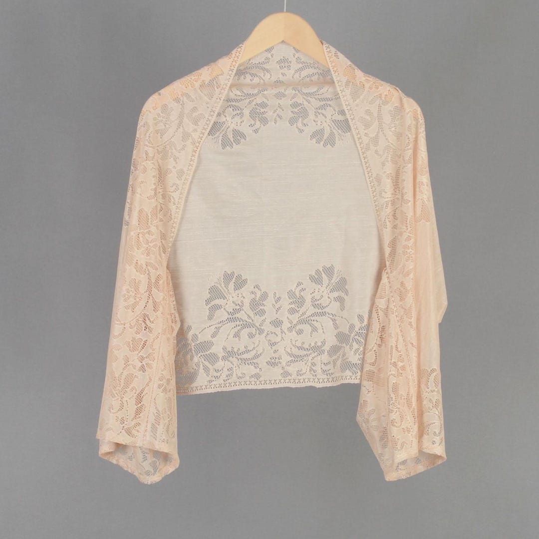 Beige Lace Shrug,wedding Shrug,bridal Shawl,loose Fit,bolero,shawl ...