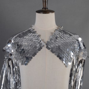 Silver Sequins Cape,rainbow Cape,mens Festival Cape,mermaid Cape,bridal ...