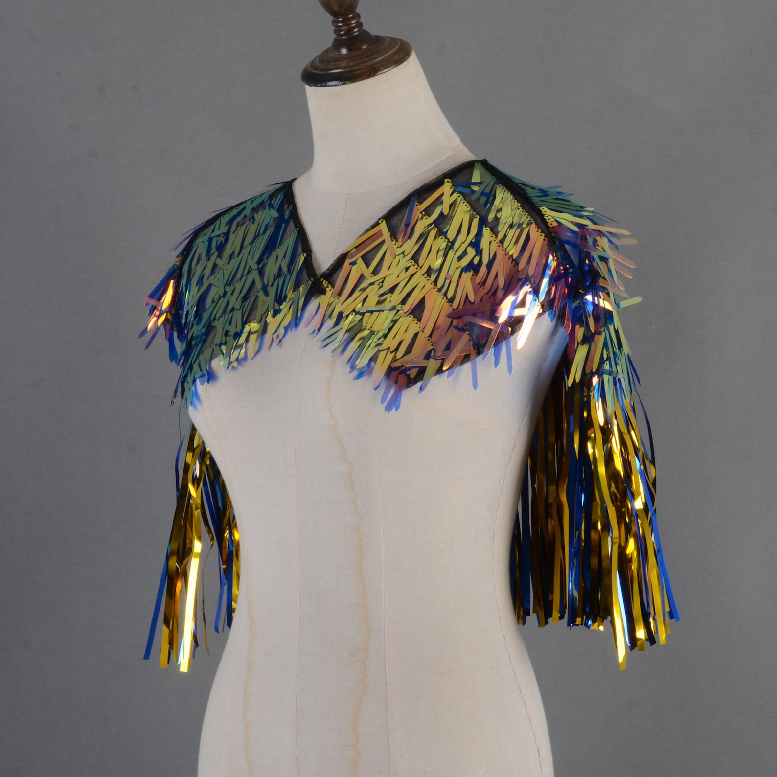 Holographic Sequin Tinsel Cape: Festival Party Bridal Cover-up - Etsy