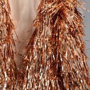 Champagne Gold Tinsel Jacket,personalized Gift for Her,tinsel Dress ...