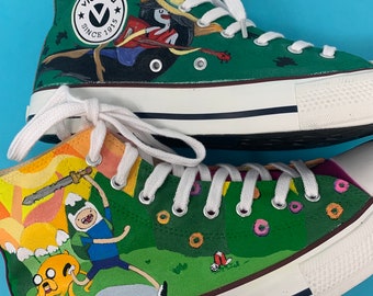 Adventure Time, Custom Hand Painted Sneakers. - Etsy