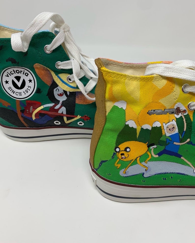 Adventure Time, Custom Hand Painted Sneakers. - Etsy