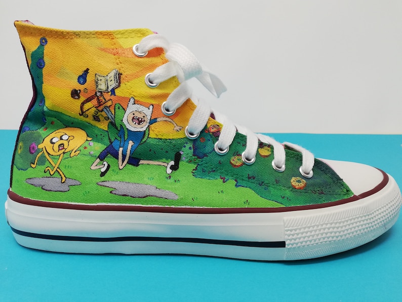 Adventure Time, Custom Hand Painted Sneakers. - Etsy