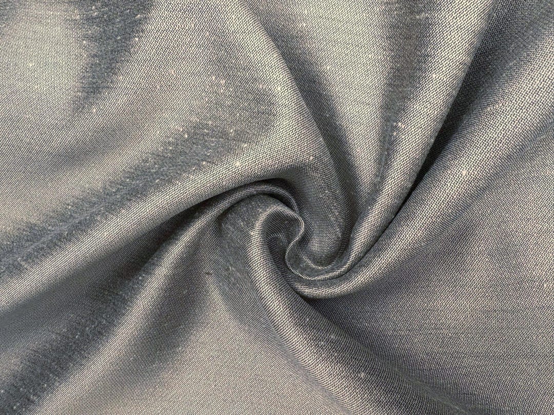 Vintage Changeant (2 Colors) Silver Nubby Rayon/cotton Luxury Fabric ...