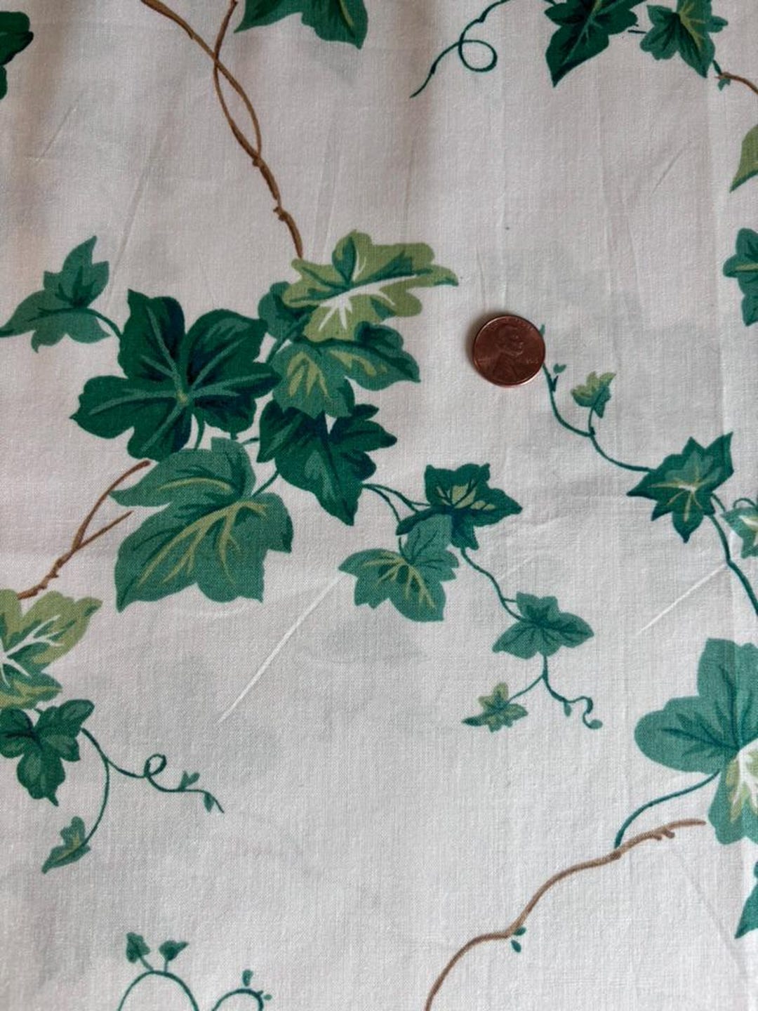 Waverly English Ivy Garden Room Polished Cotton Fabric Vintage Green ...
