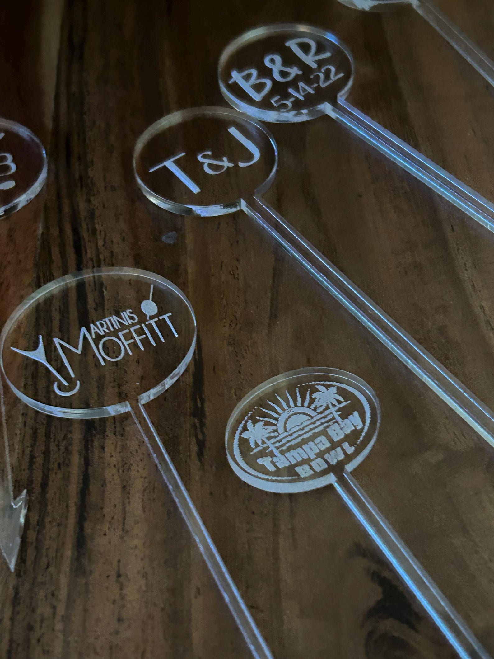 Personalized Logo Drink Stirrers: Custom Acrylic Swizzle Sticks - Etsy