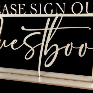 Guestbook Wedding Sign With Stand SVG - Guestbook Table Sign SVG ...