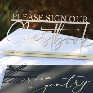 Guestbook Wedding Sign With Stand SVG - Guestbook Table Sign SVG ...