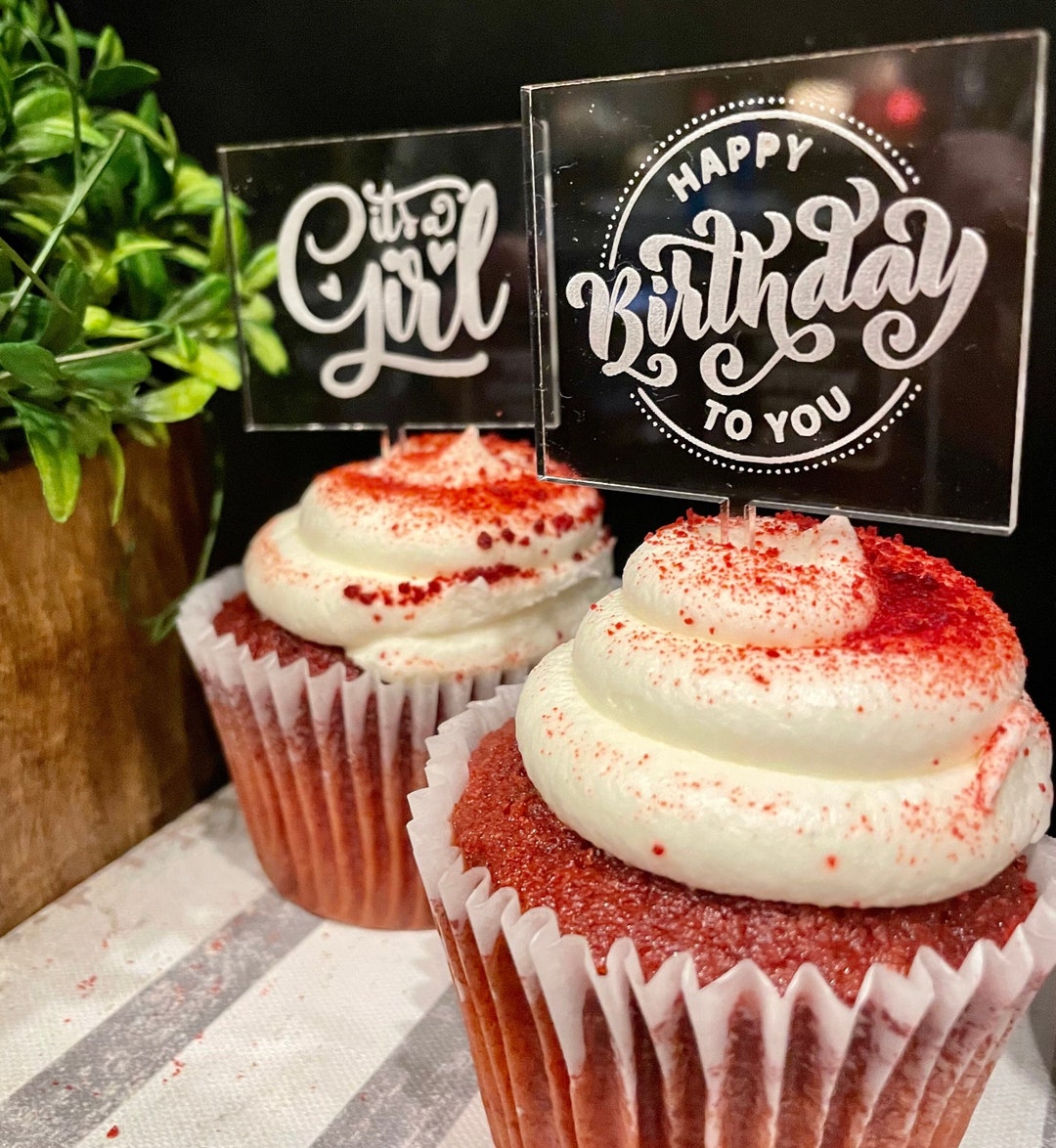 Custom Cupcake Topper Cupcake Decoration Birthday Cupcake - Etsy