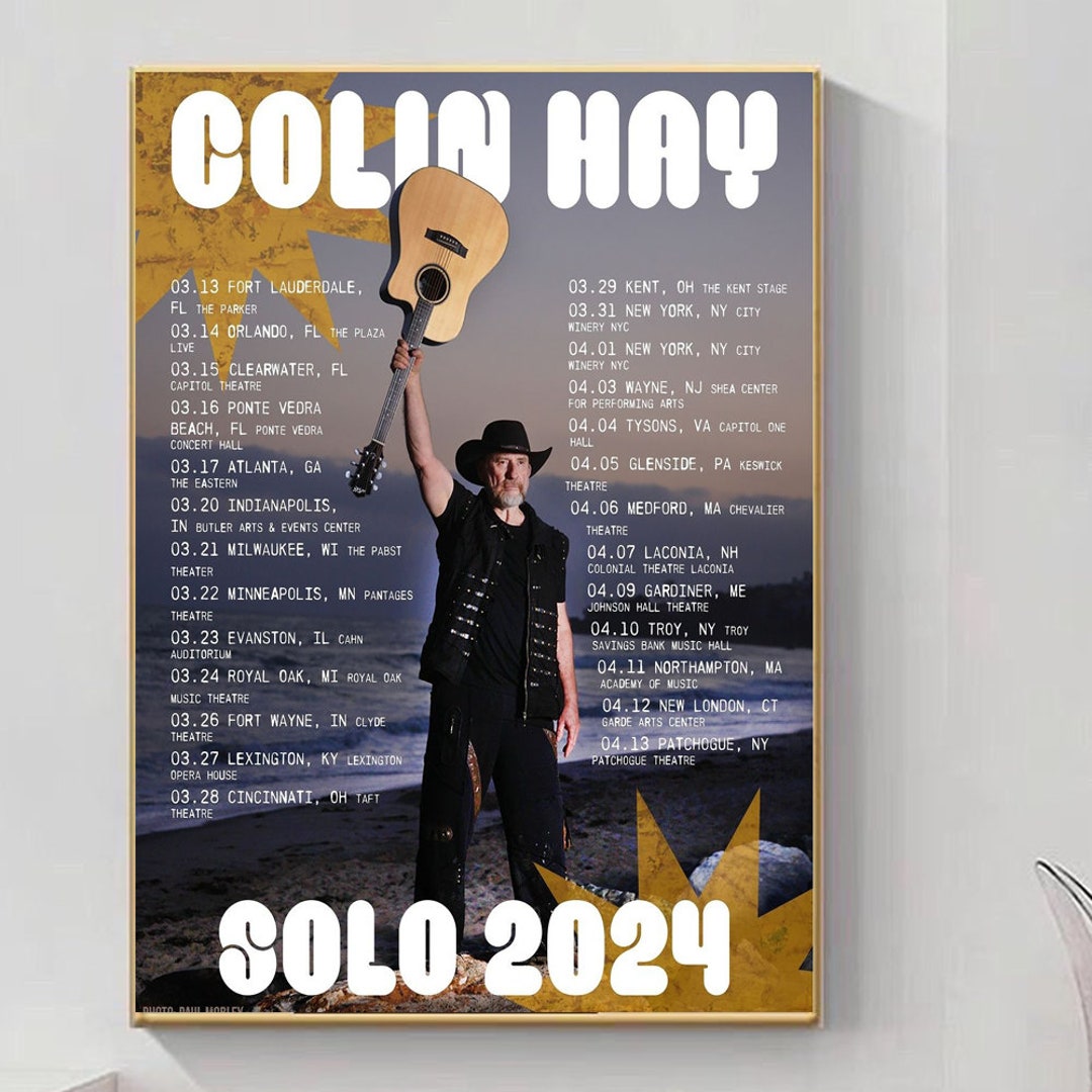 Colin Hay Solo 2024 Tour Poster Music Poster - Etsy