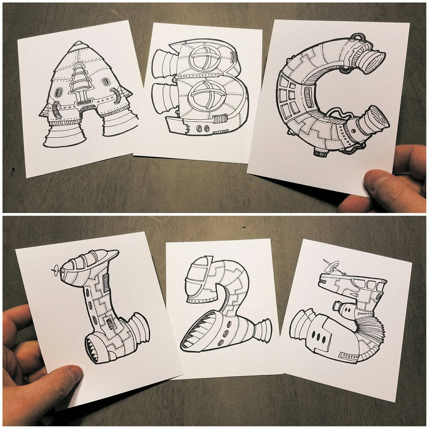 ABC, 123 Spaceship Letters Alphabet Coloring Book by Sean Mcmenemy ...