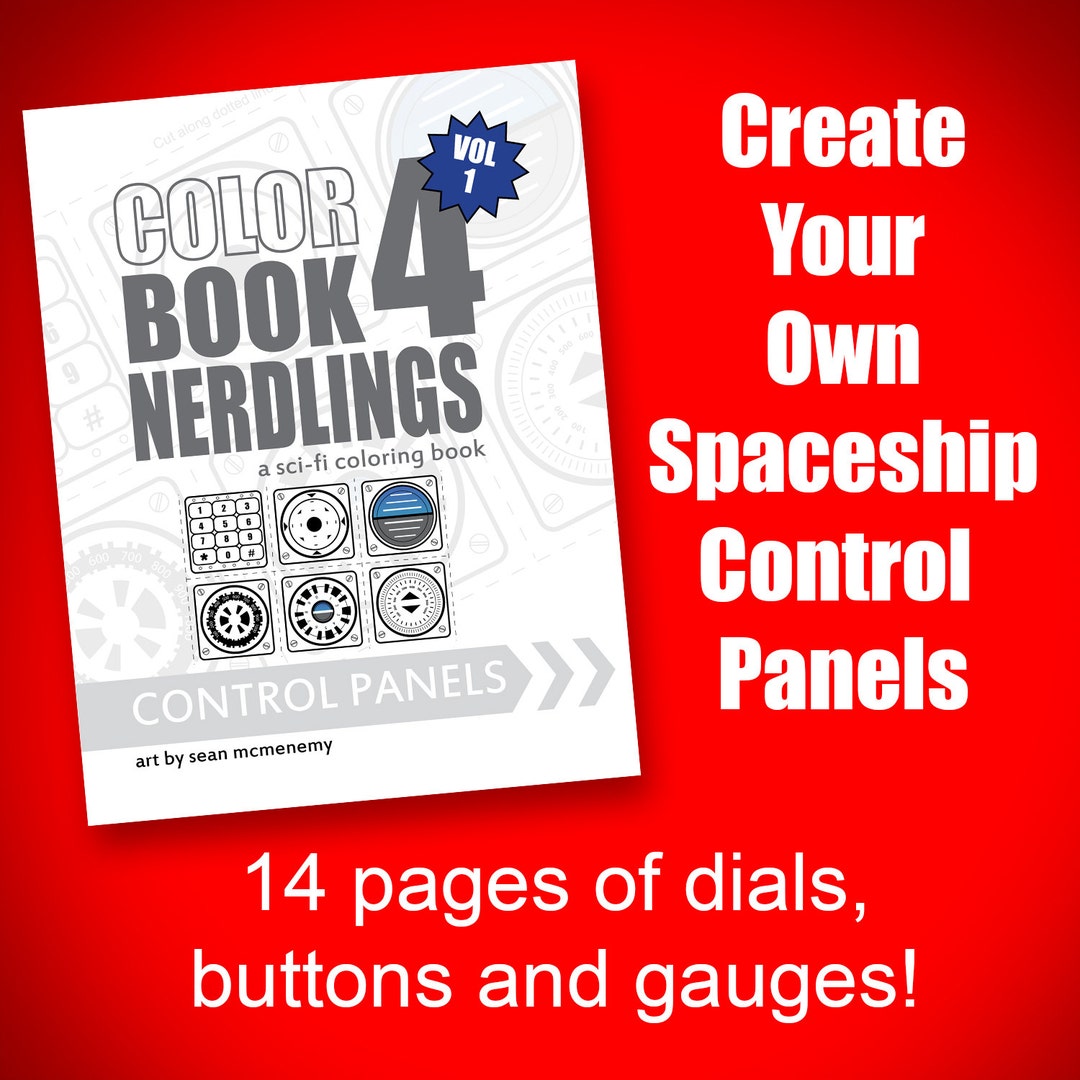 Printable Control Panels Coloring Books. Spaceship Cockpit Instrument ...
