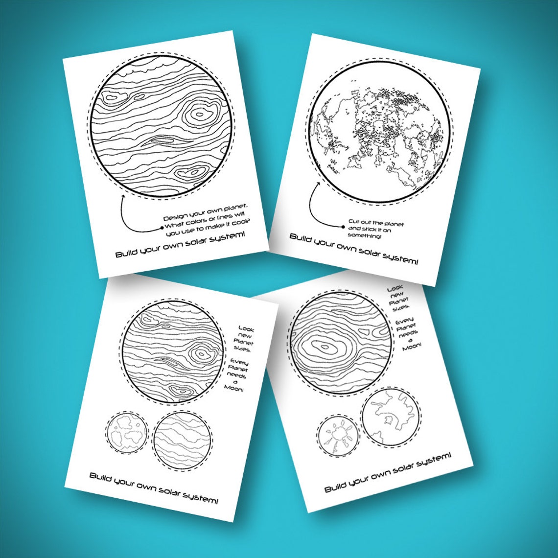 Planet Pack Volumes 1 & 2 Coloring Book, Colorbook4nerdlings by Sean ...