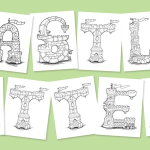 Castle ABC 123 Coloring Books - Colorbook4nerdlings by Sean Mcmenemy - Etsy