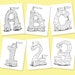 Castle ABC 123 Coloring Books Colorbook4nerdlings by Sean - Etsy
