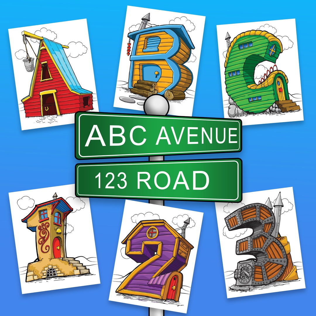 ABC AVENUE Letters for Sign Making Colorbook4nerdlings by - Etsy