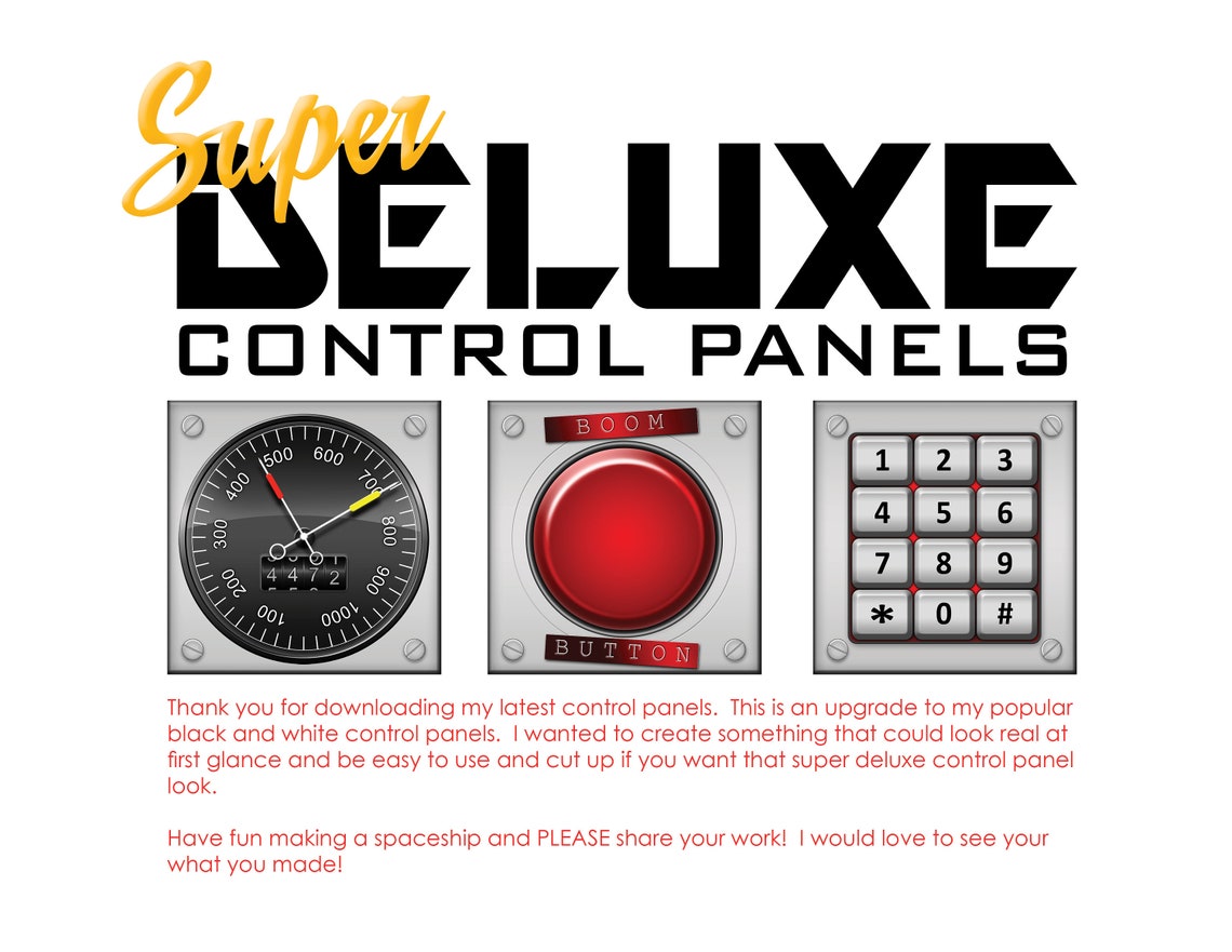 Super Deluxe Control Panels-colorbook4nerdlings - Etsy