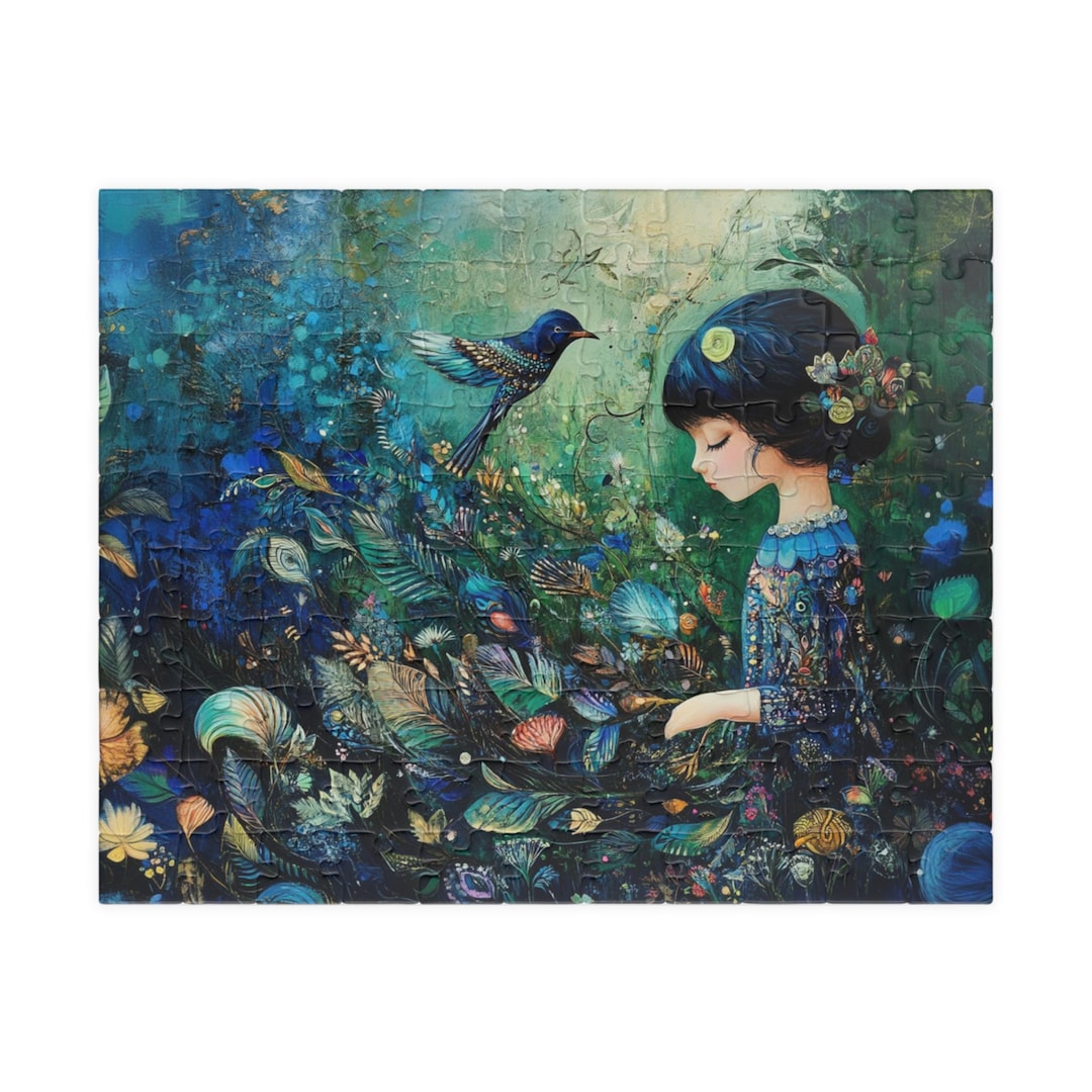 Blue Bird Puzzle (110 252 520 1014-piece) Feather Puzzle Animal Jigsaw ...