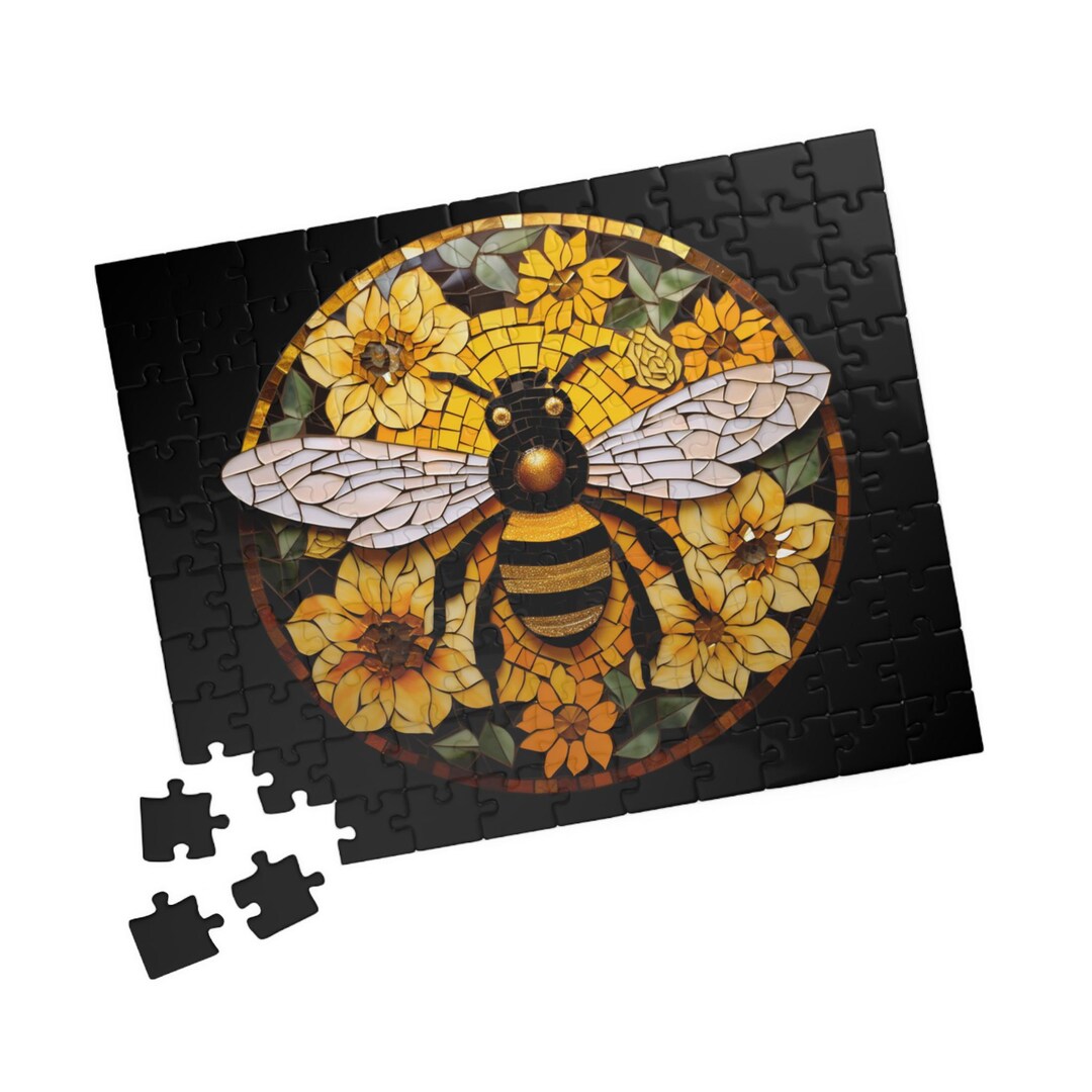 Bee Jigsaw Puzzle: Floral Insect Brain Teaser Bug Jigsaw Puzzle Bug ...