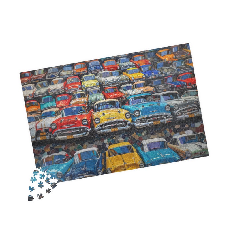 Colorful Classic Cars Jigsaw Puzzle: Brain Teaser (110-1014 Piece ...
