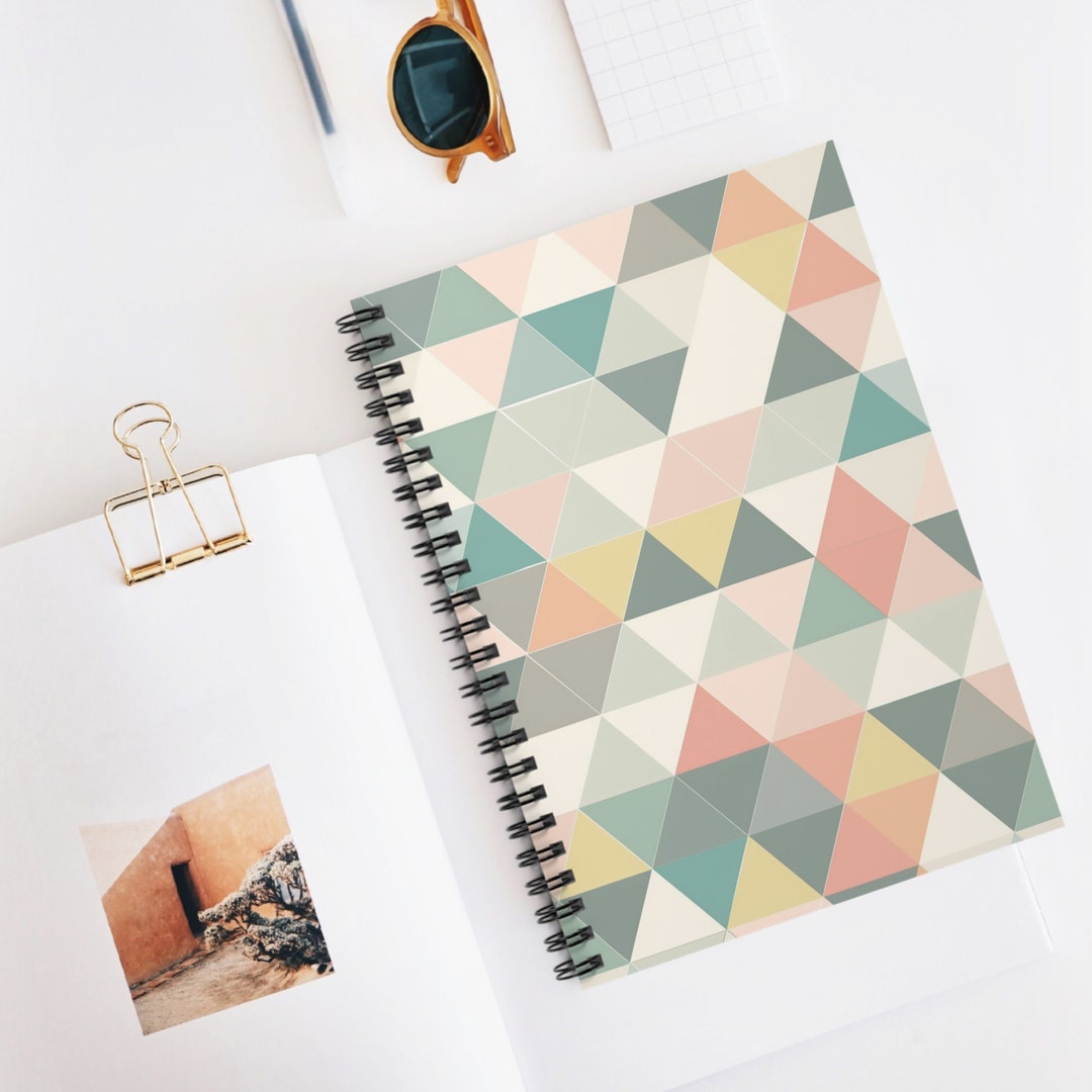 ON SALE, Triangle Spiral Notebook - Ruled Line - Etsy