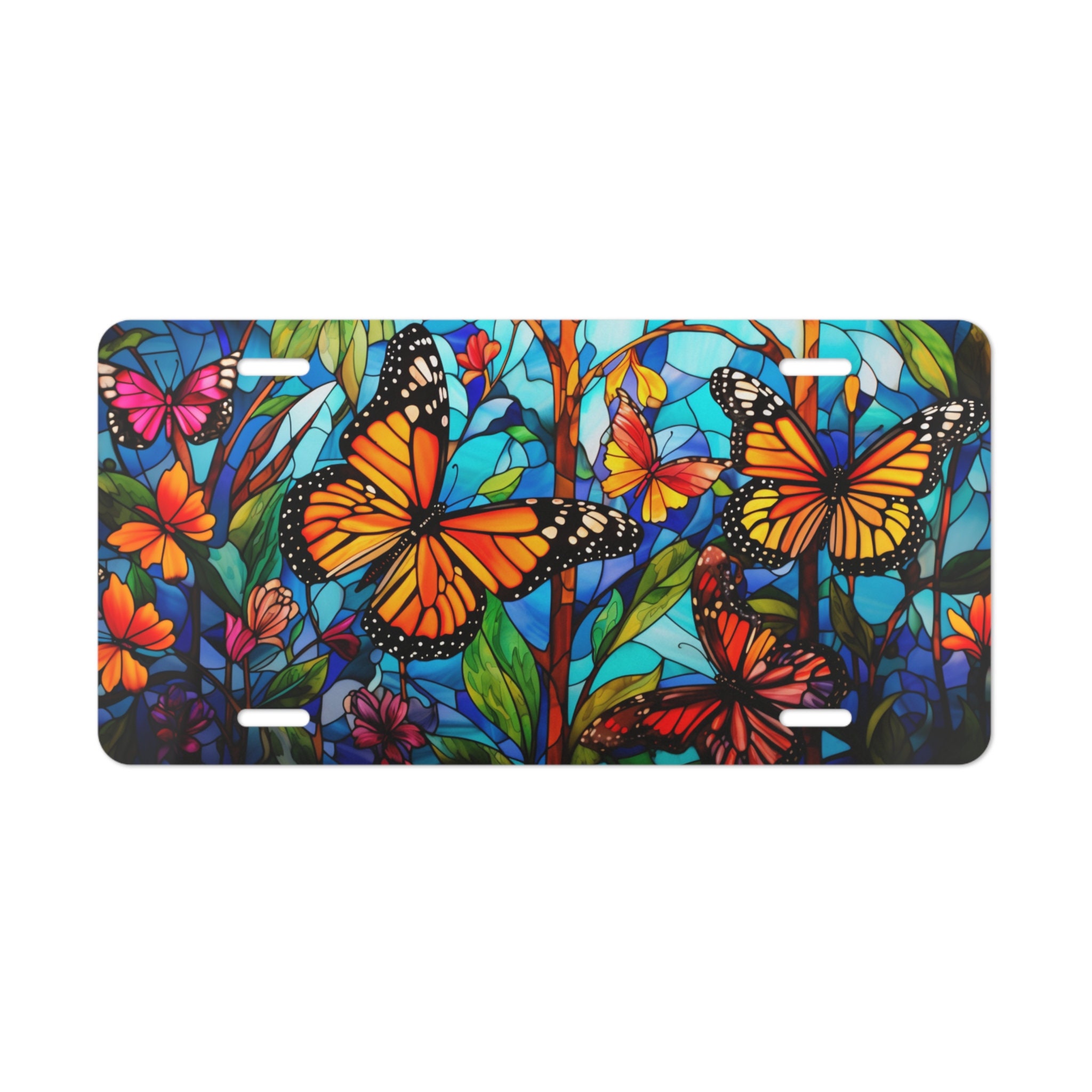 Butterfly License Plate: Colorful Aluminum Vanity Plate Adult Gift Teen ...