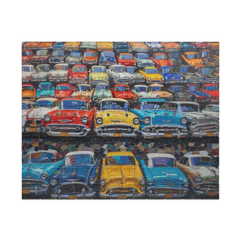 Colorful Classic Cars Jigsaw Puzzle: Brain Teaser (110-1014 Piece ...