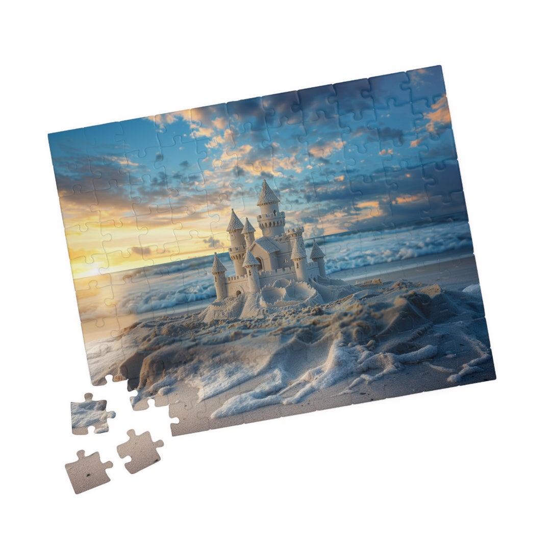 ON SALE, Sand Castle Beach Puzzle (110, 252, 520, 1014-piece), Jigsaw ...
