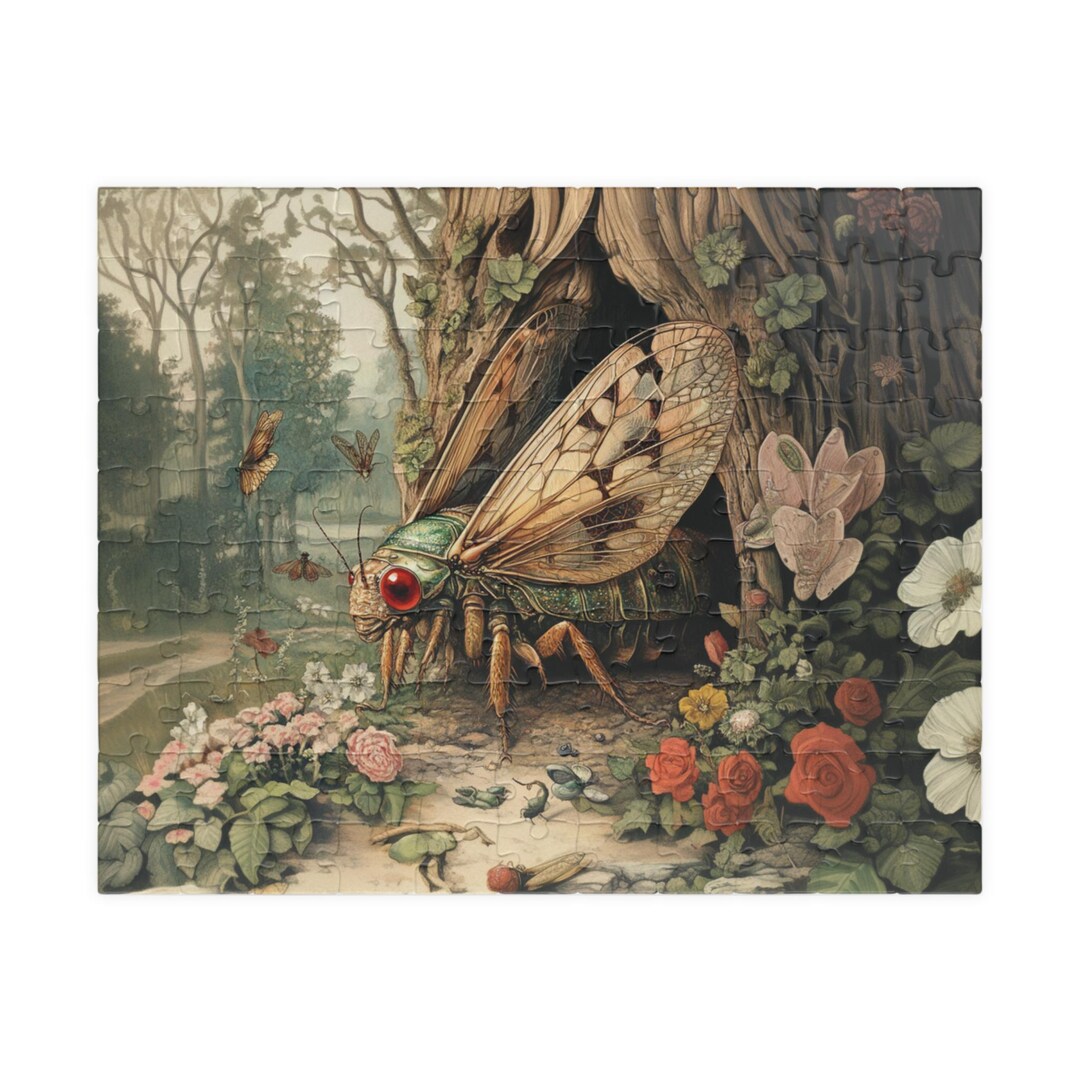 ON SALE, Cicada Puzzle (110, 252, 520, 1014-piece) Flowers Cicada ...