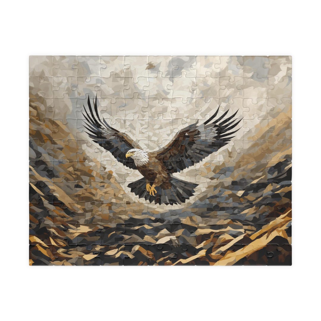 Eagle Jigsaw Puzzle: Chipboard Animal Puzzle, Brain Teaser - Etsy