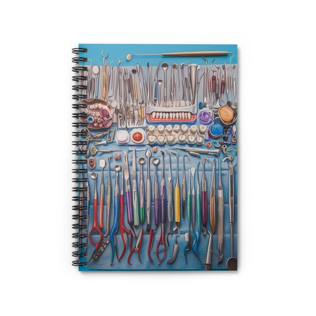 Dentist Spiral Notebook - Ruled Line, Dentist Tools Notebook, Dentistry ...