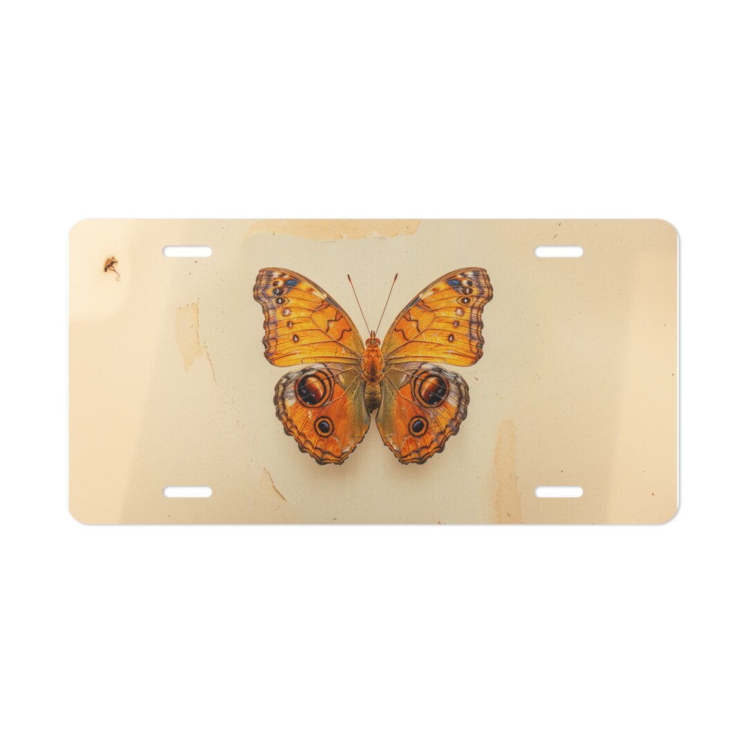 ON SALE, Bright Orange Butterfly Vanity Plate - Etsy