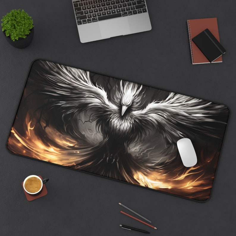 Pheonix in Fire Desk Mat, Punk, Gothic, Home Decor - Etsy
